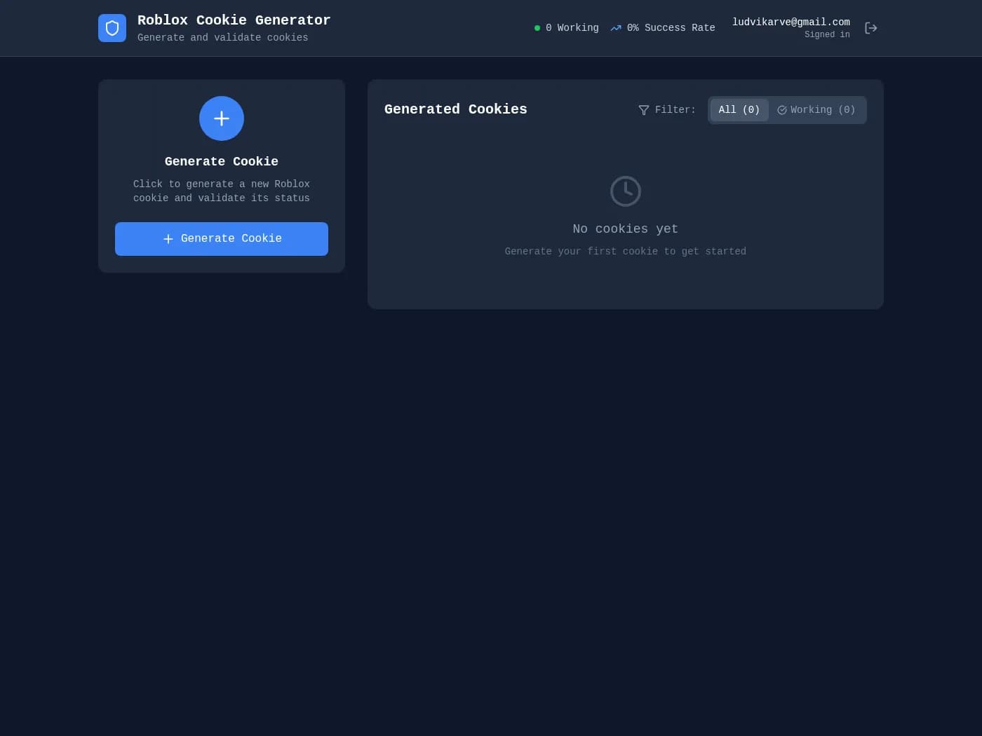 Roblox Cookie Generator & dash