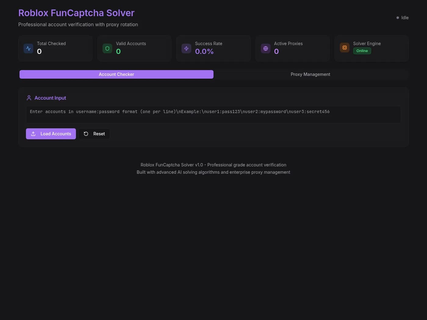 Roblox Funcaptcha Solver with Proxy Support