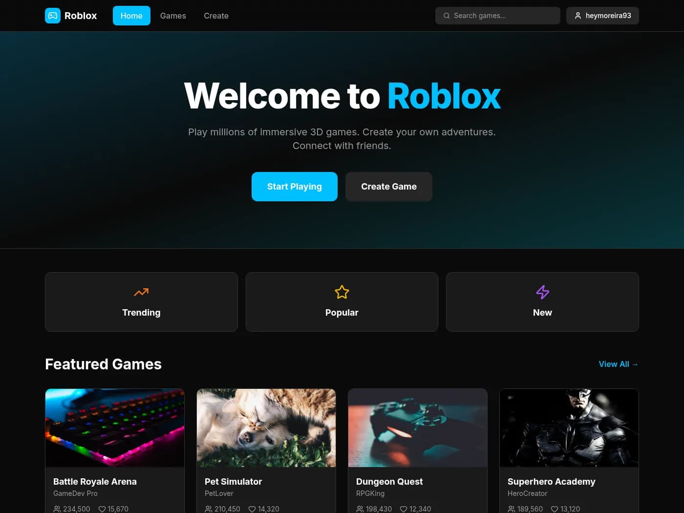 Roblox Game Clone