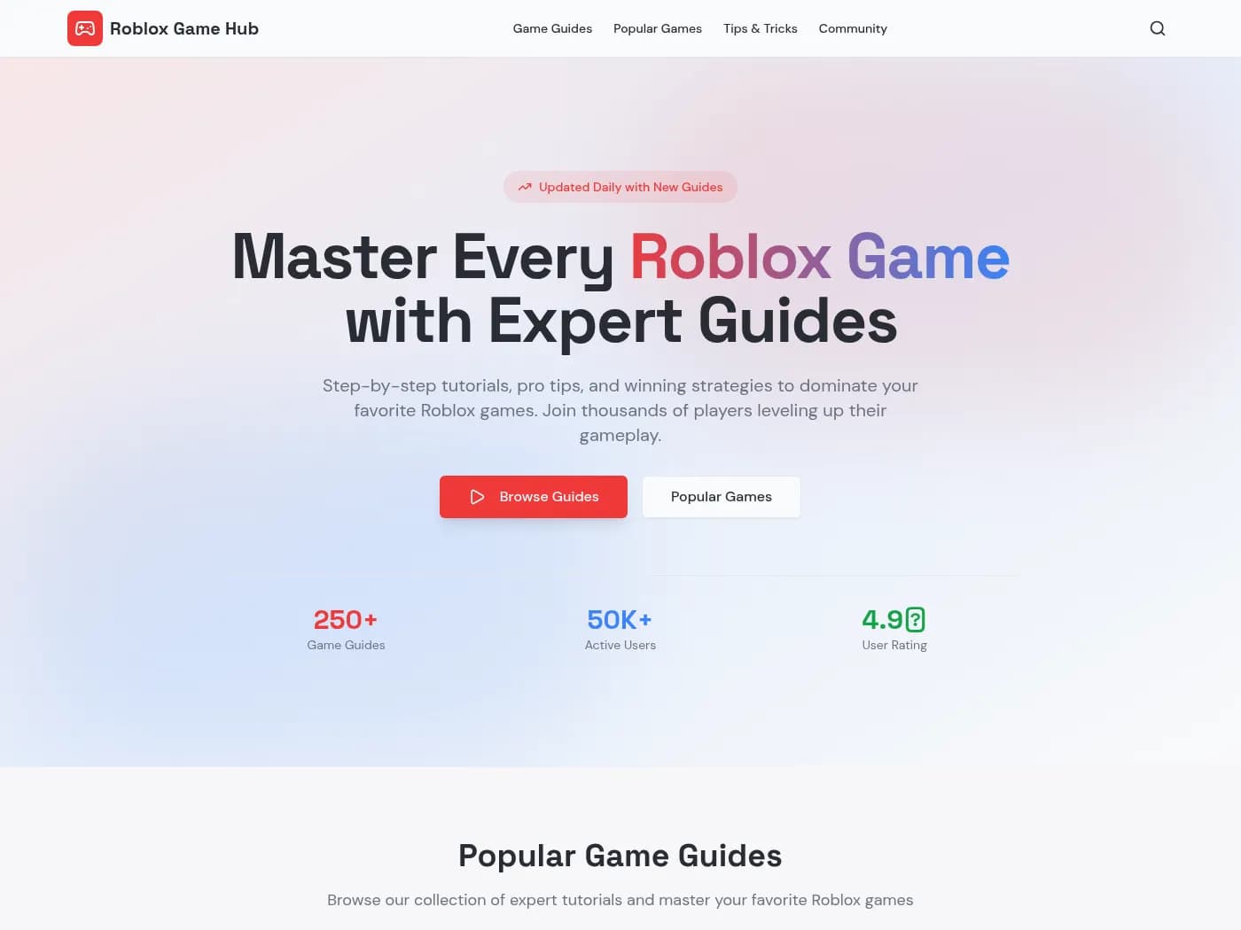 Roblox Game Guide Hub