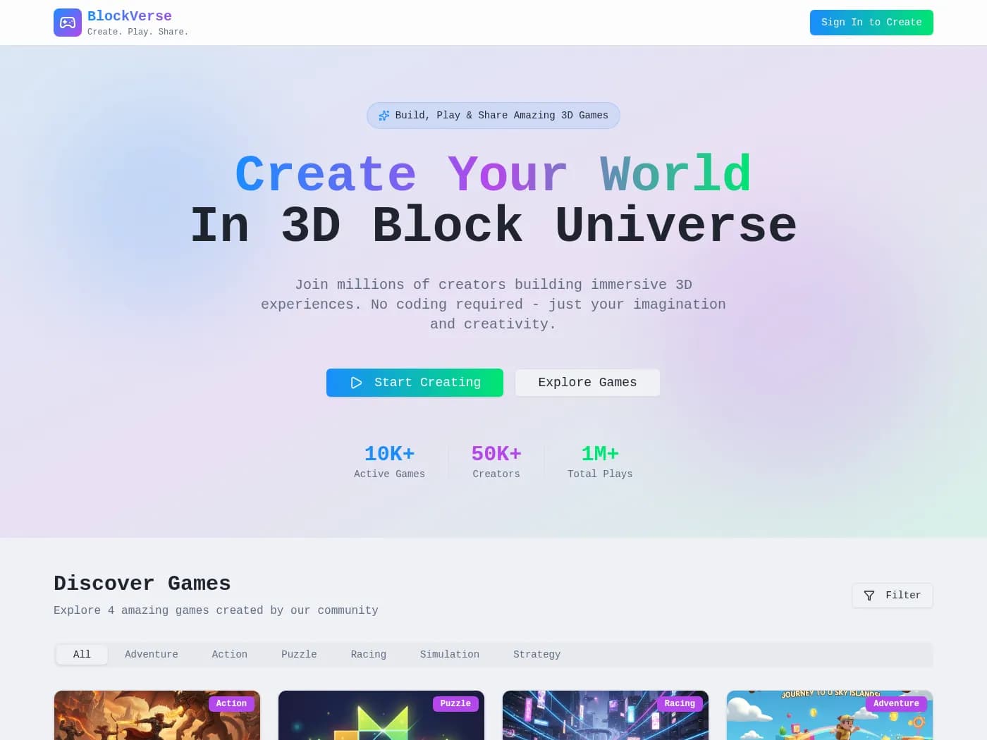 Roblox-Inspired Online Game Platform