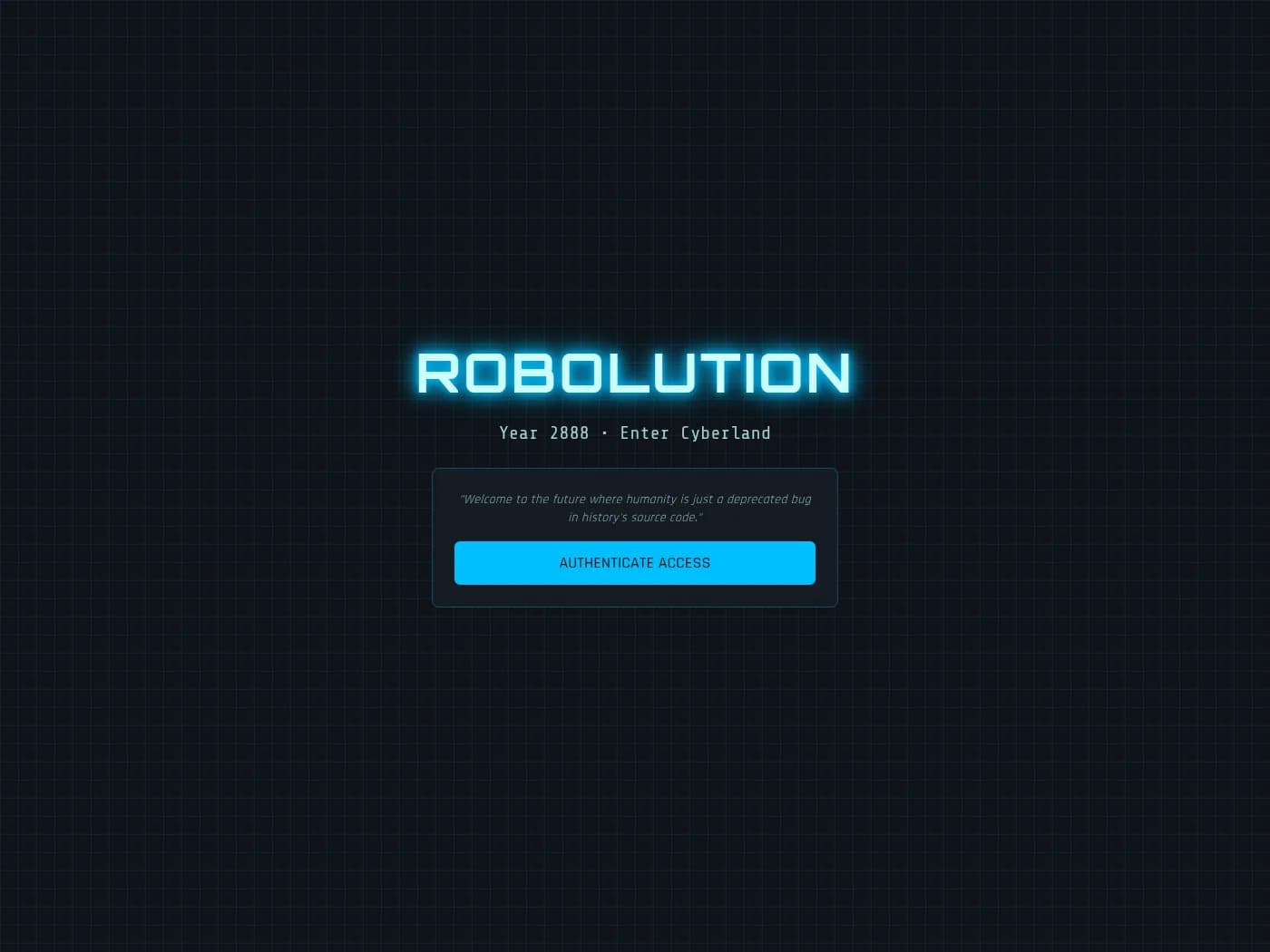 Robolution – A Fully-Featured Multiplayer Idle RPG Web Game in a Futuristic Robot World
