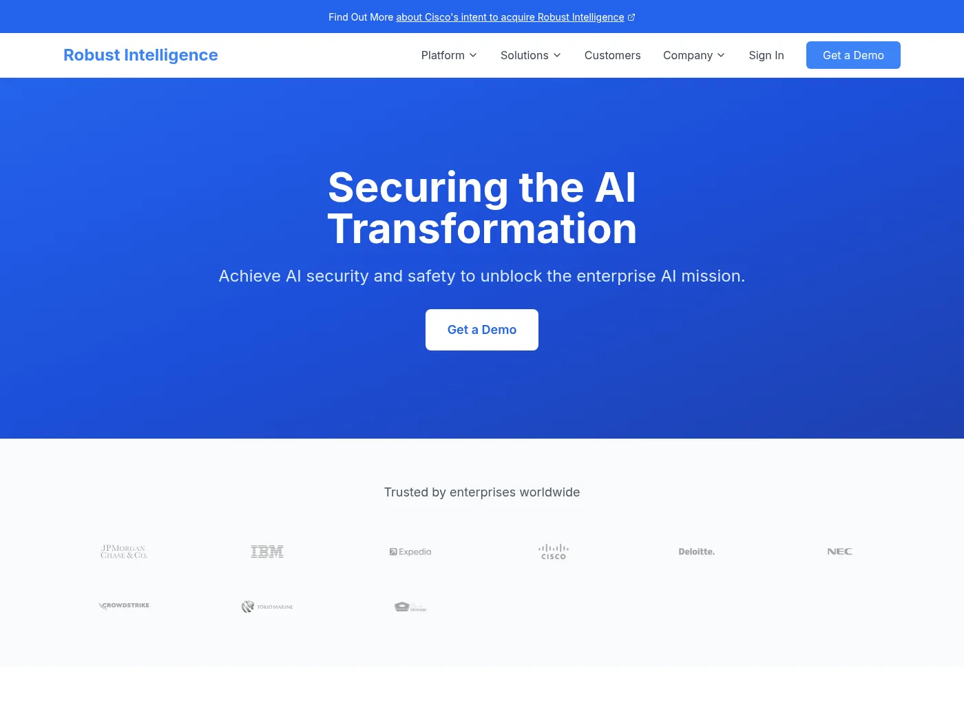 Robust Intelligence Web Clone