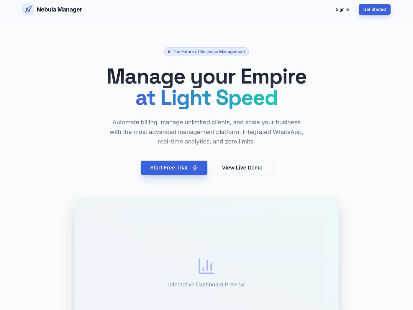 RocketGestor Inspired Business Management Platform