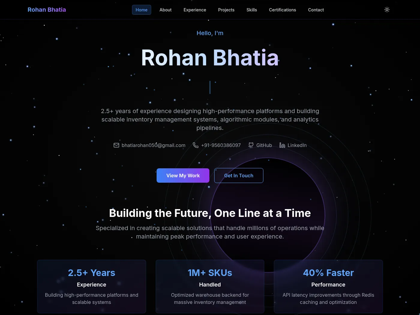 Rohan Bhatia – Full Stack Developer Portfolio