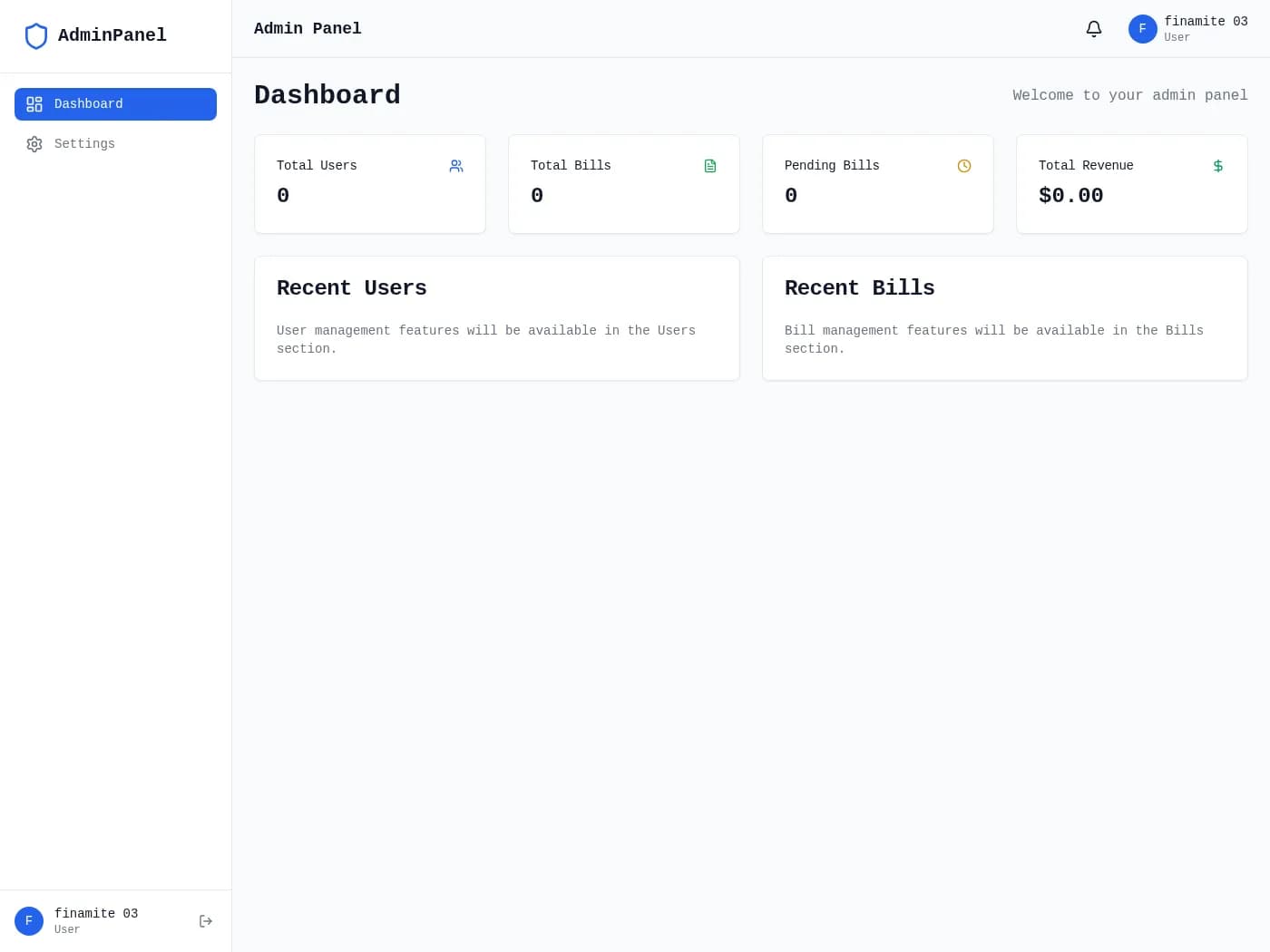 Role-Based Admin Panel with MongoDB Integration
