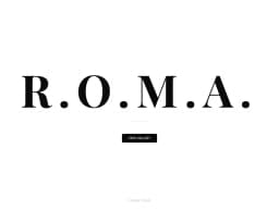 R.O.M.A. Minimalist Company Landing Page