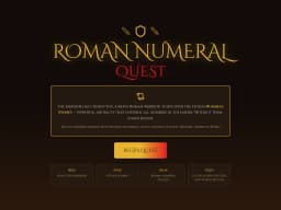 Roman Numeral Quest: An Action-Adventure Math Game Set in Ancient Rome