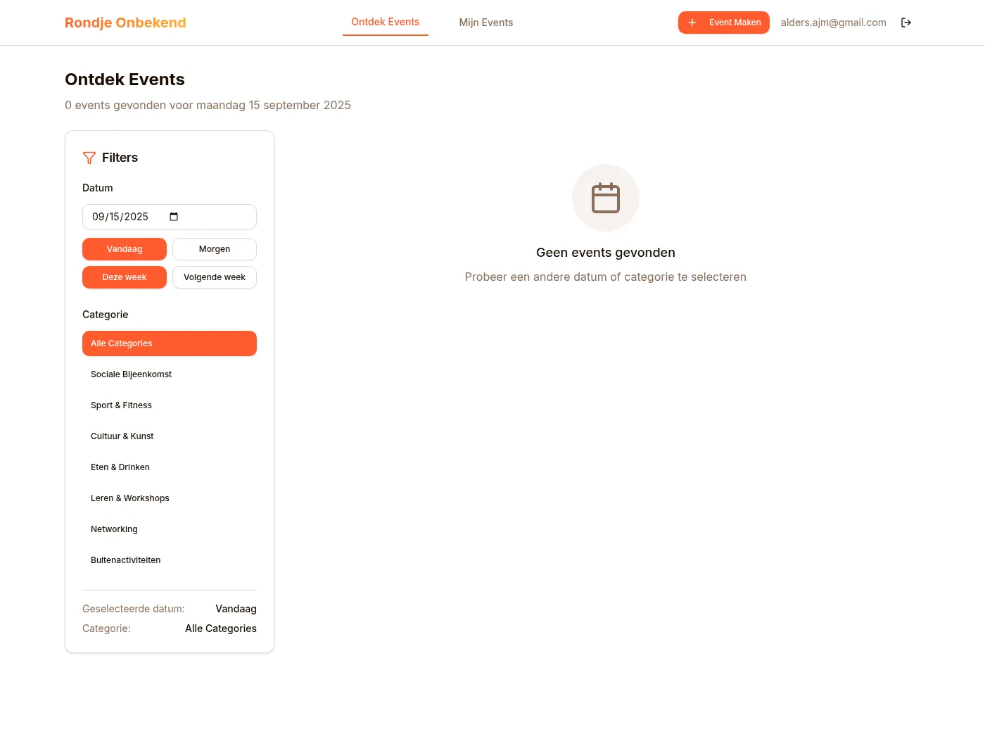 Rondje Onbekend - Ontmoetings Events Platform