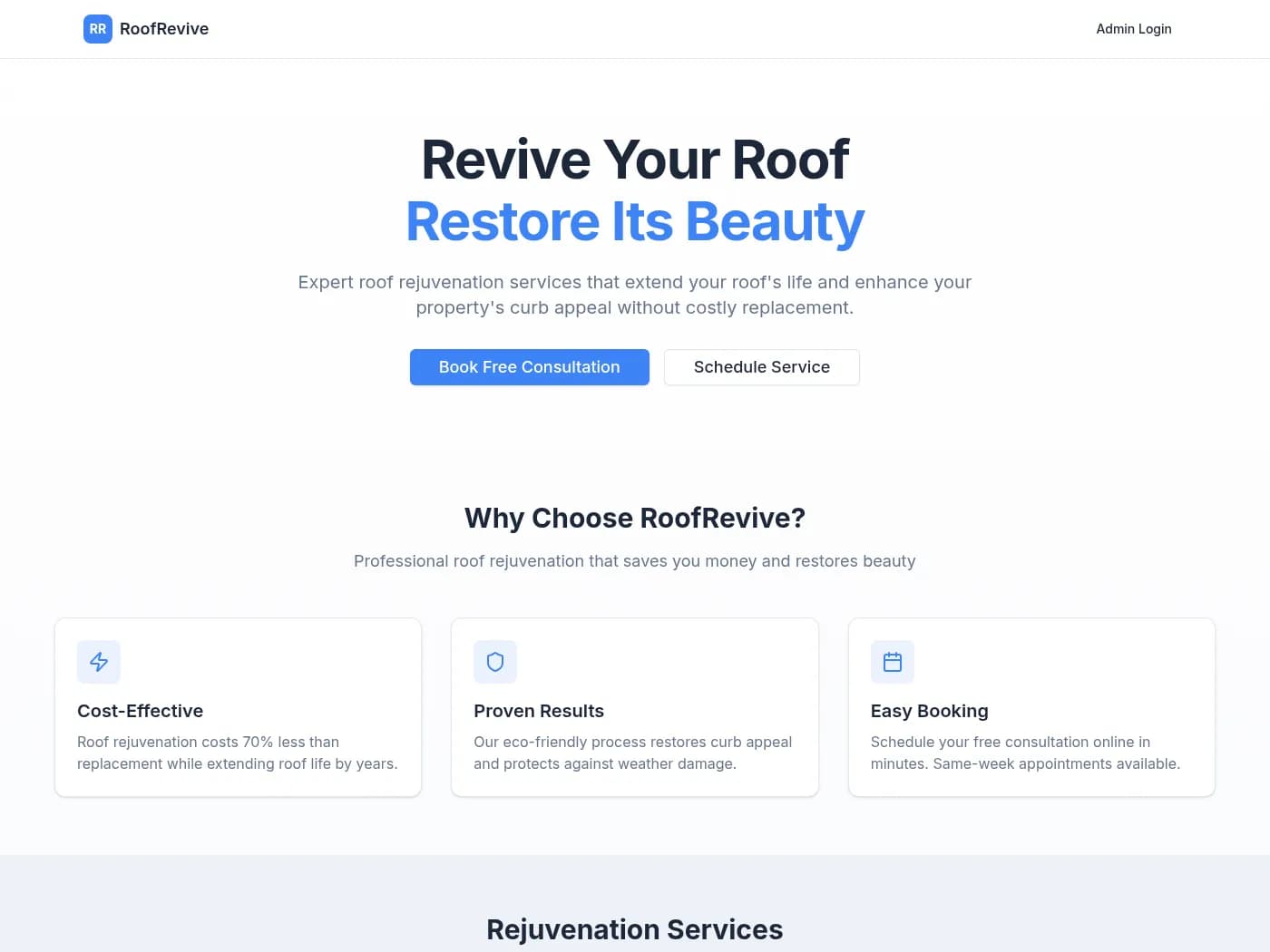 Roofing Lead Capture and Scheduling Platform