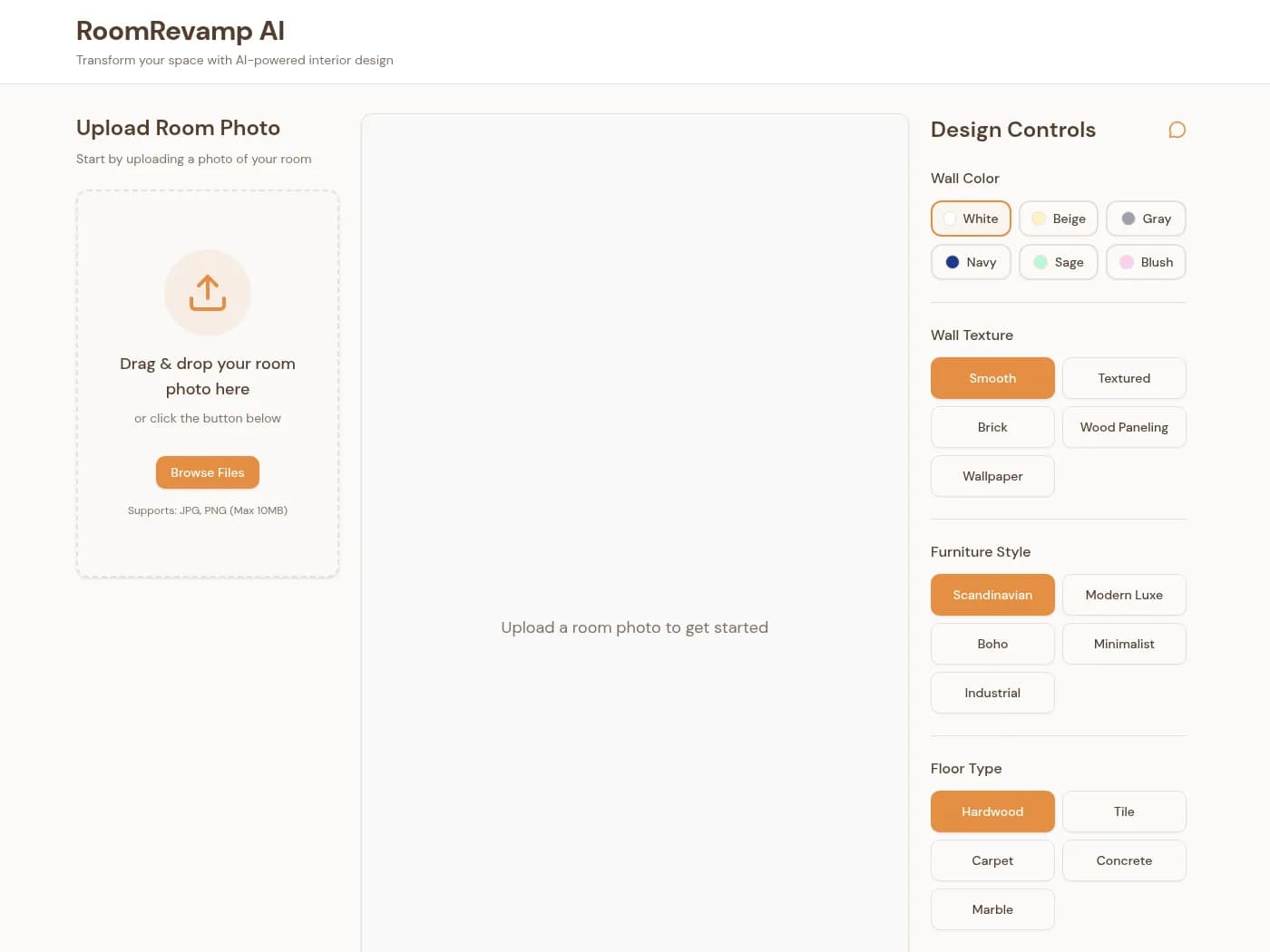RoomRevamp AI – Instant Room Makeover Web App with AI-Powered Interior Redesign