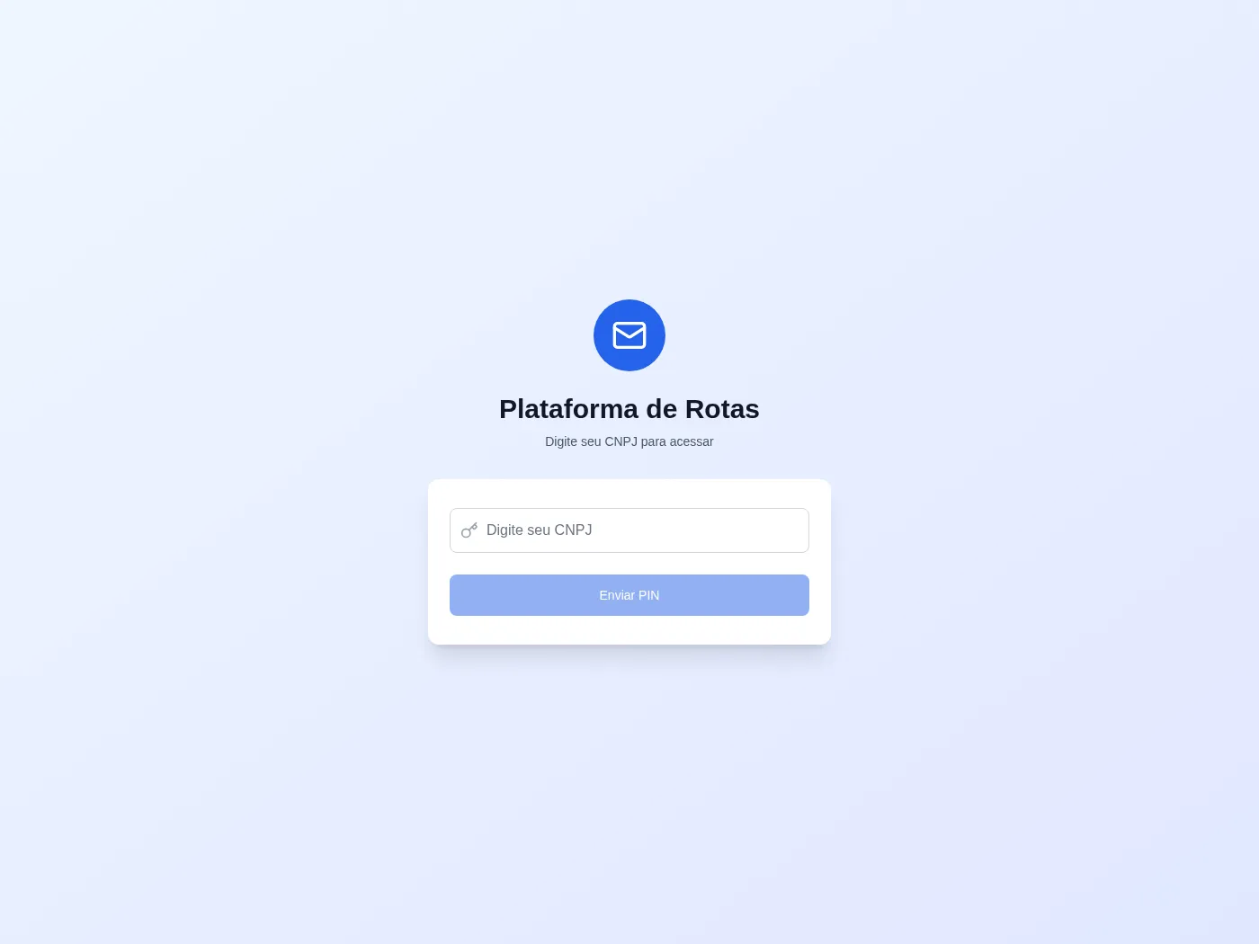 Plataforma de Rotas e Relatórios Para Prestadores (App)