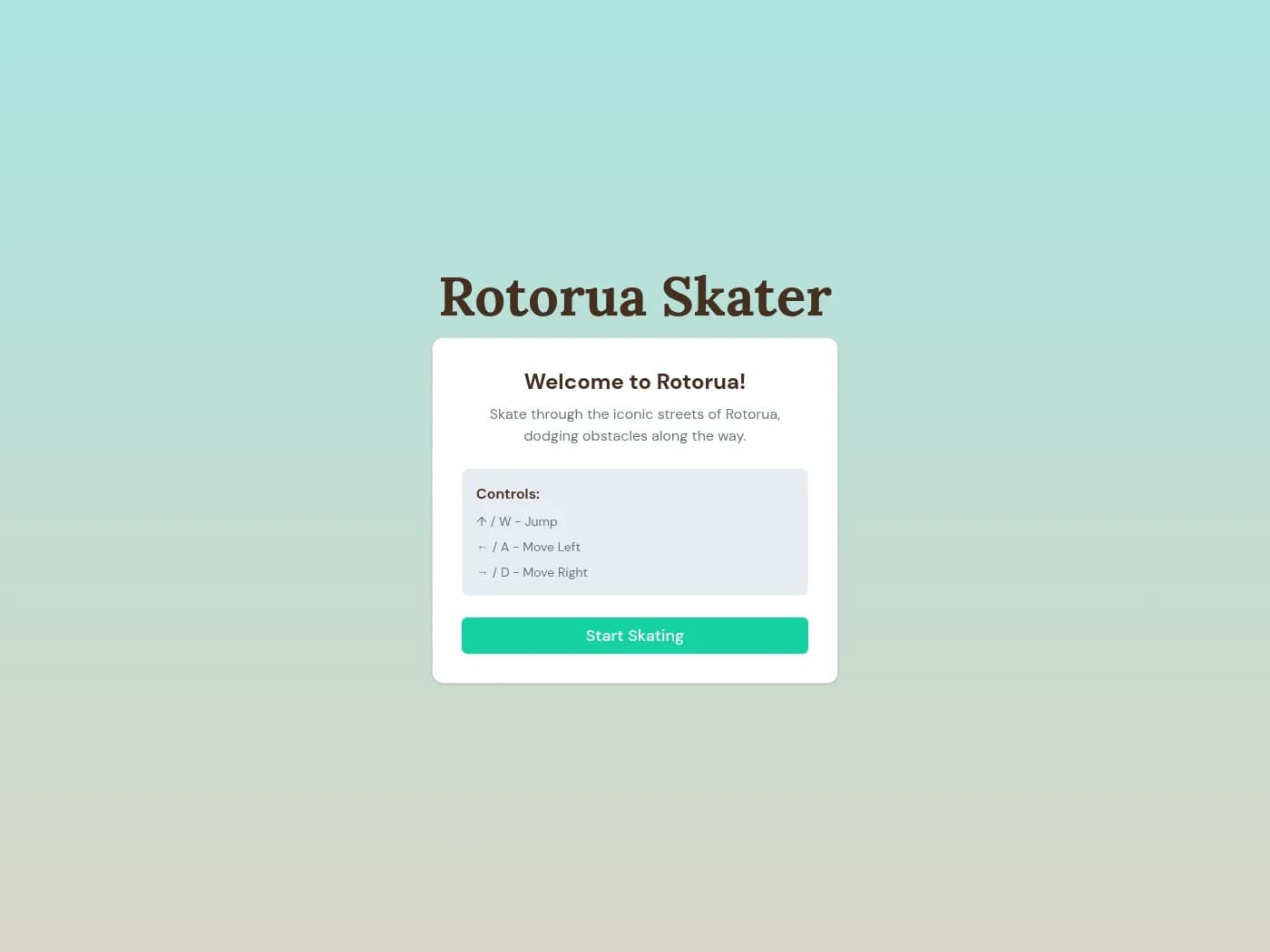 Rotorua Skating Game
