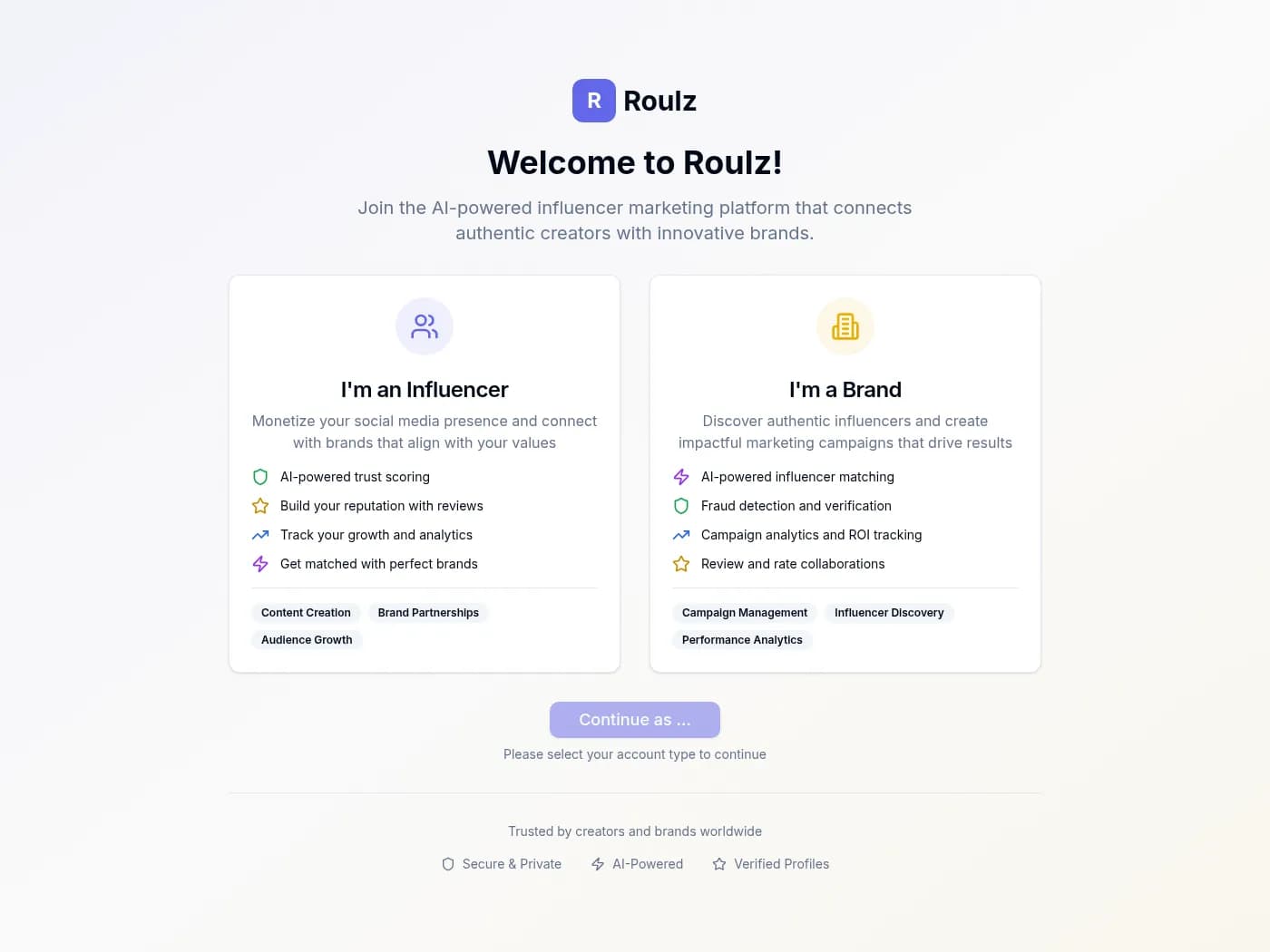 Roulz: AI-Powered Influencer Marketing Trust & Marketplace Platform