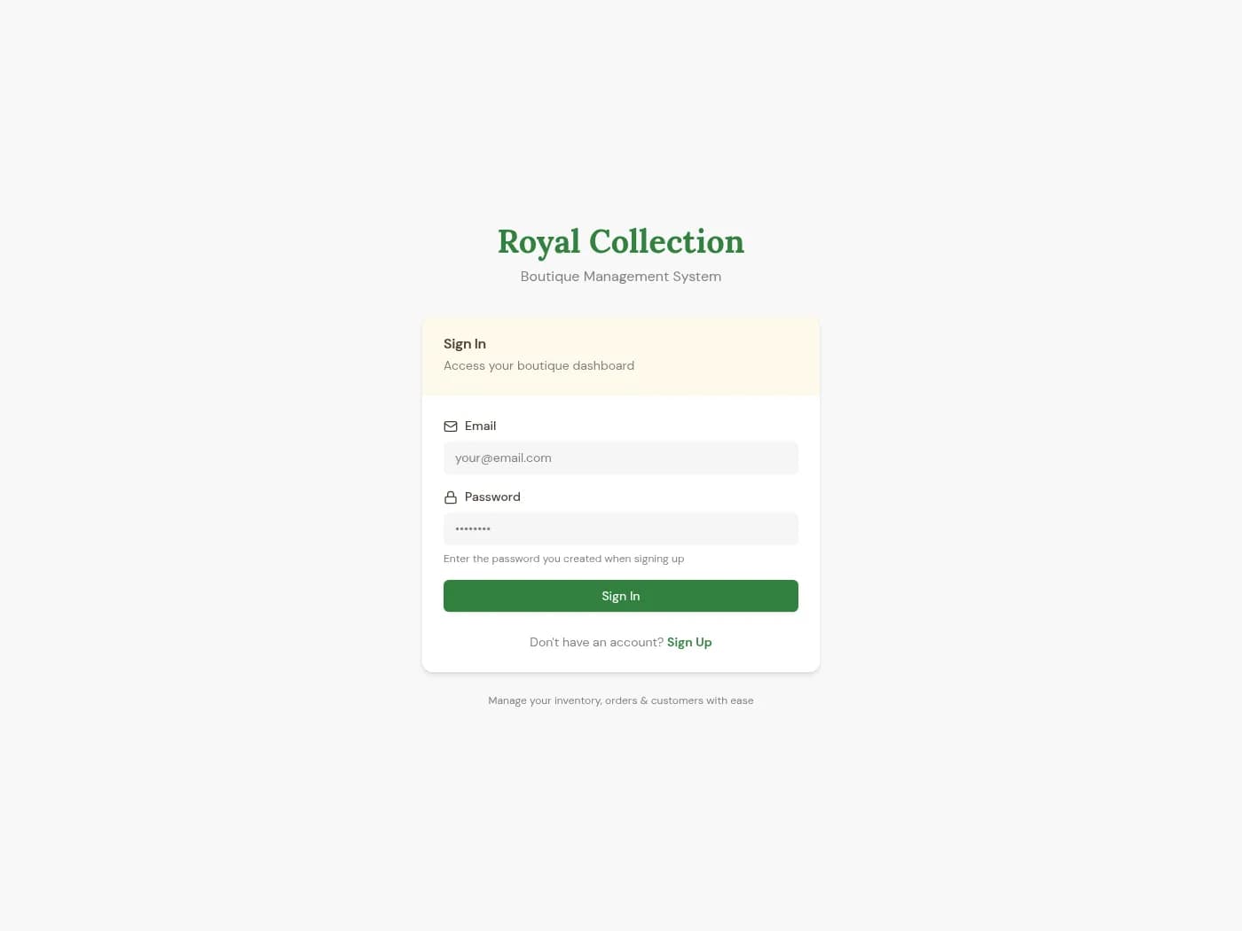 Royal Collection Manager