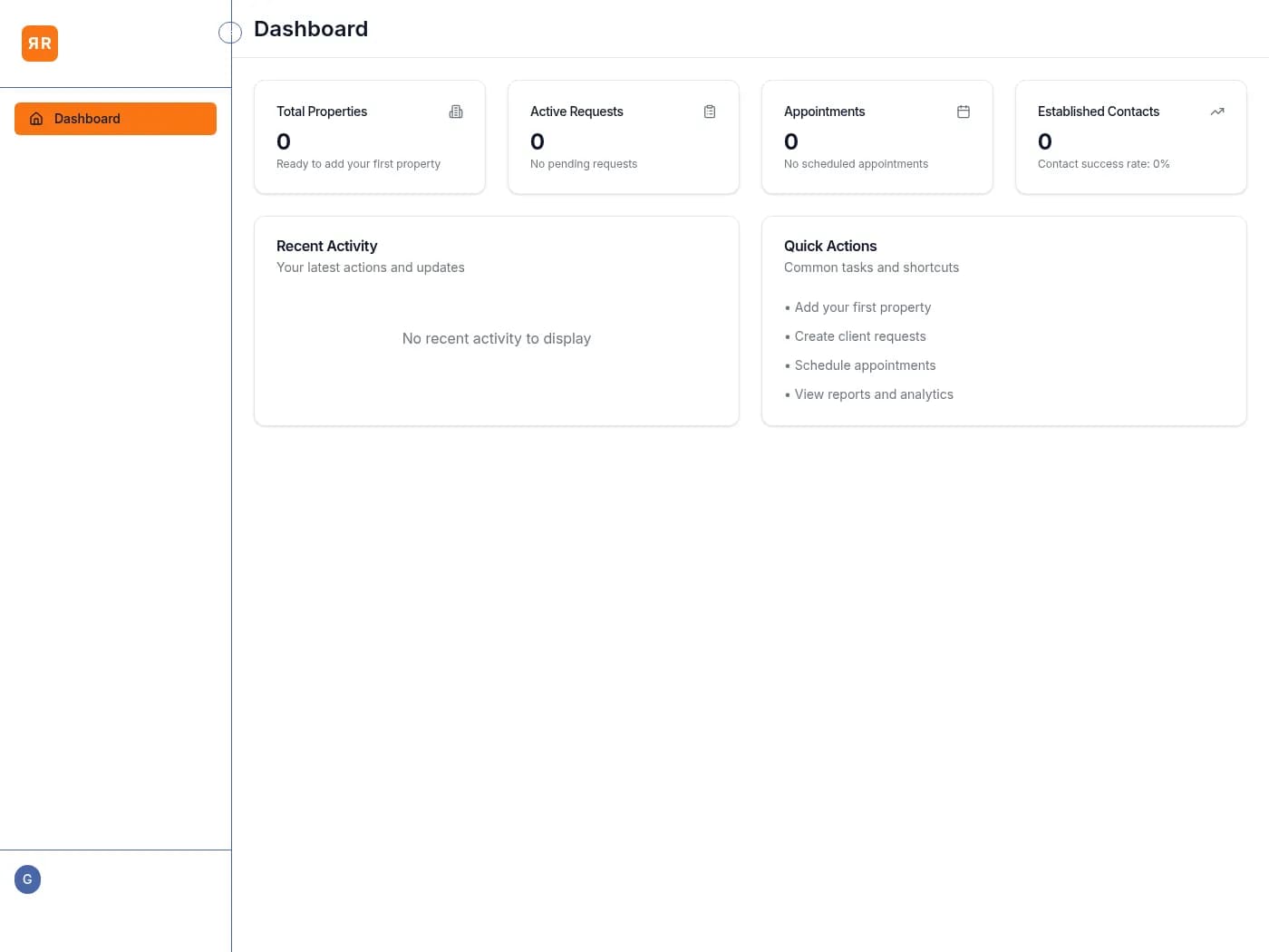 Royal Residential CRM Dashboard