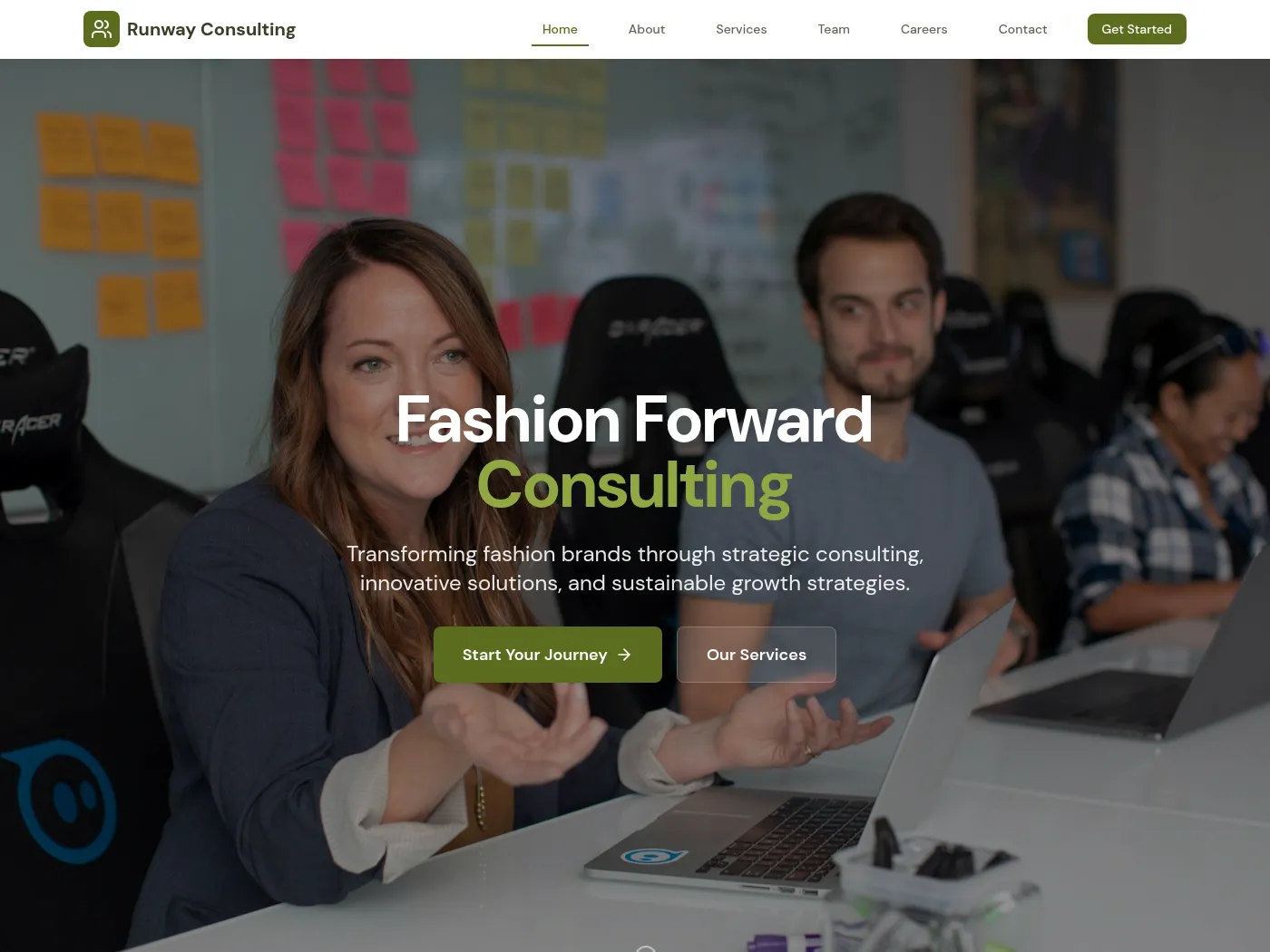 Runway Consulting - Modern Full-Stack Fashion Consulting Company Website