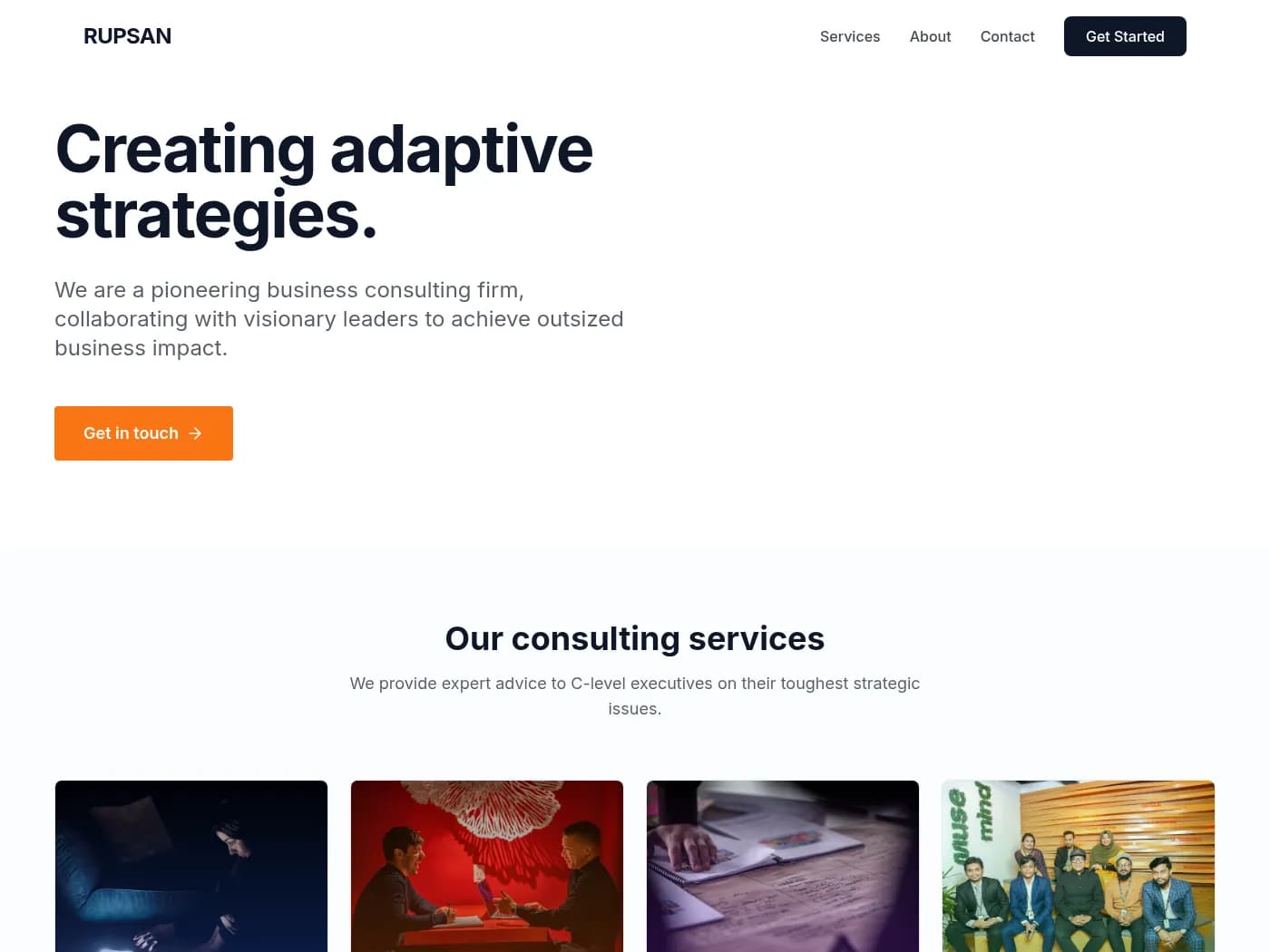 Rupsan Business Consulting Website