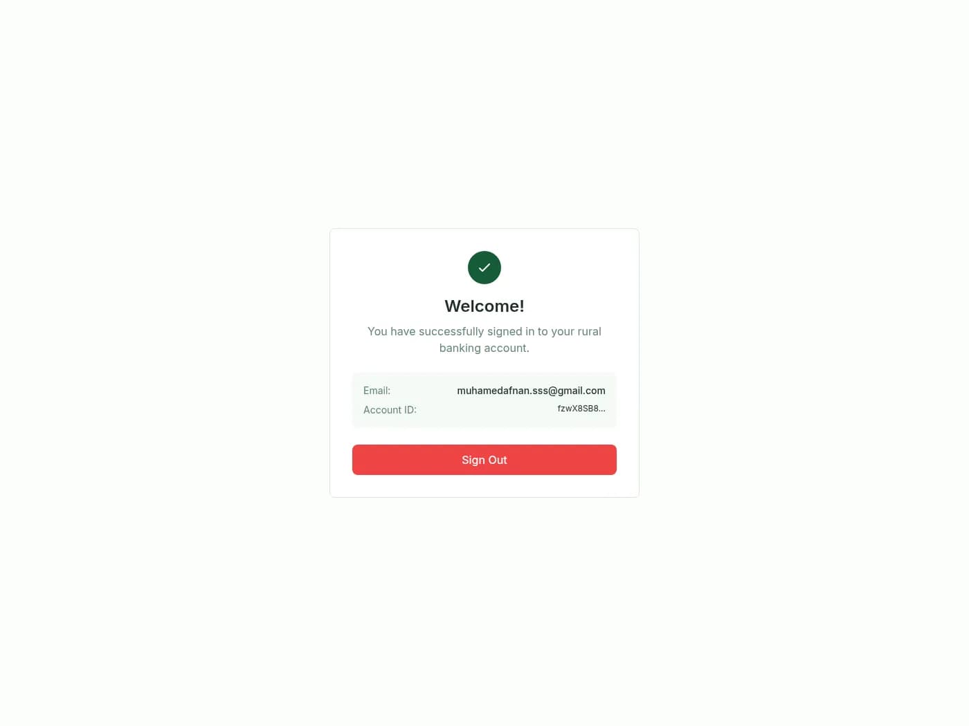 Rural Banking App Login Page