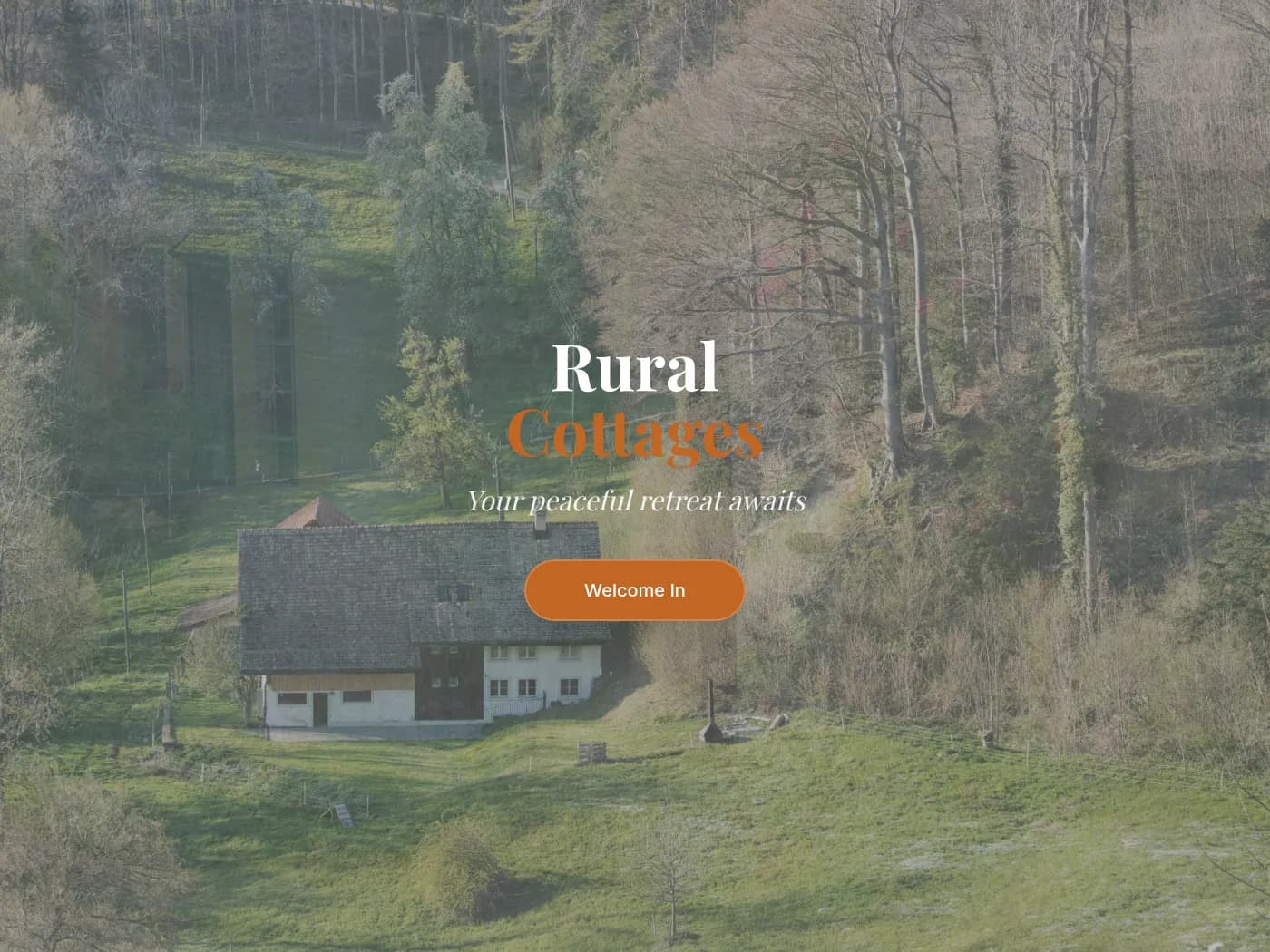 Rural Holiday Cottages Landing Page