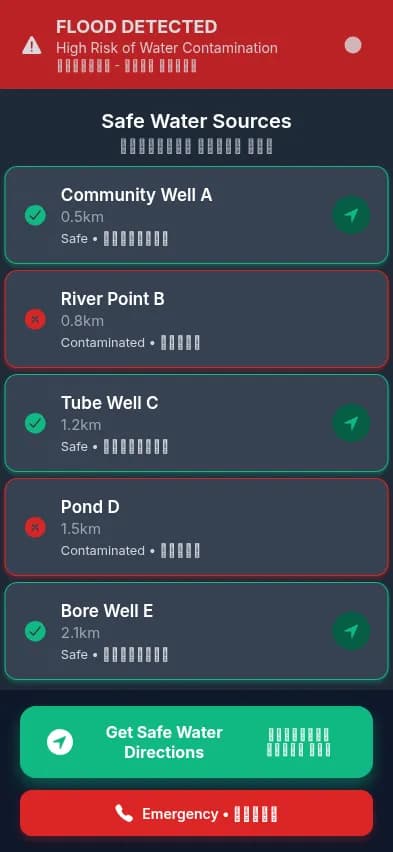 Rural Emergency Outbreak Alert App – Flood Risk & Safe Water Navigator
