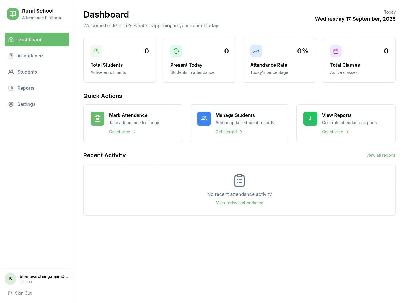 Rural School Attendance Automation Platform
