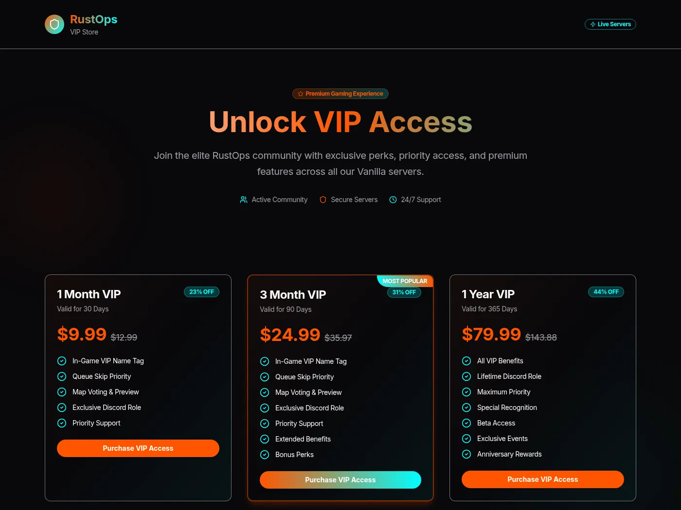 RustOps Azuriom Shop Frontend