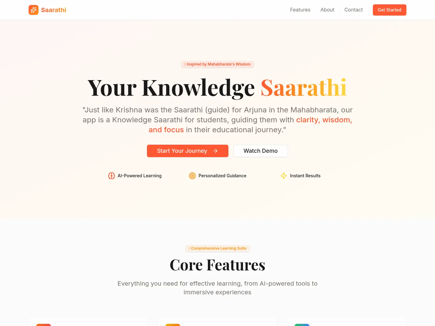 Saarathi – AI-Powered Interactive Study Companion