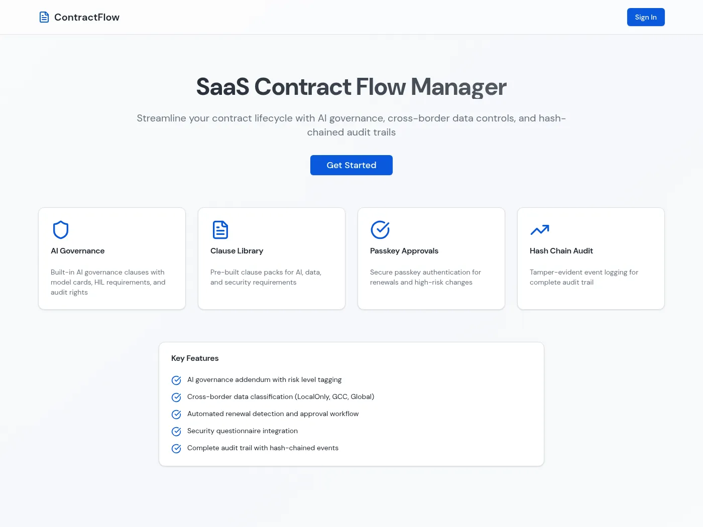 SaaS Contract Flow Manager