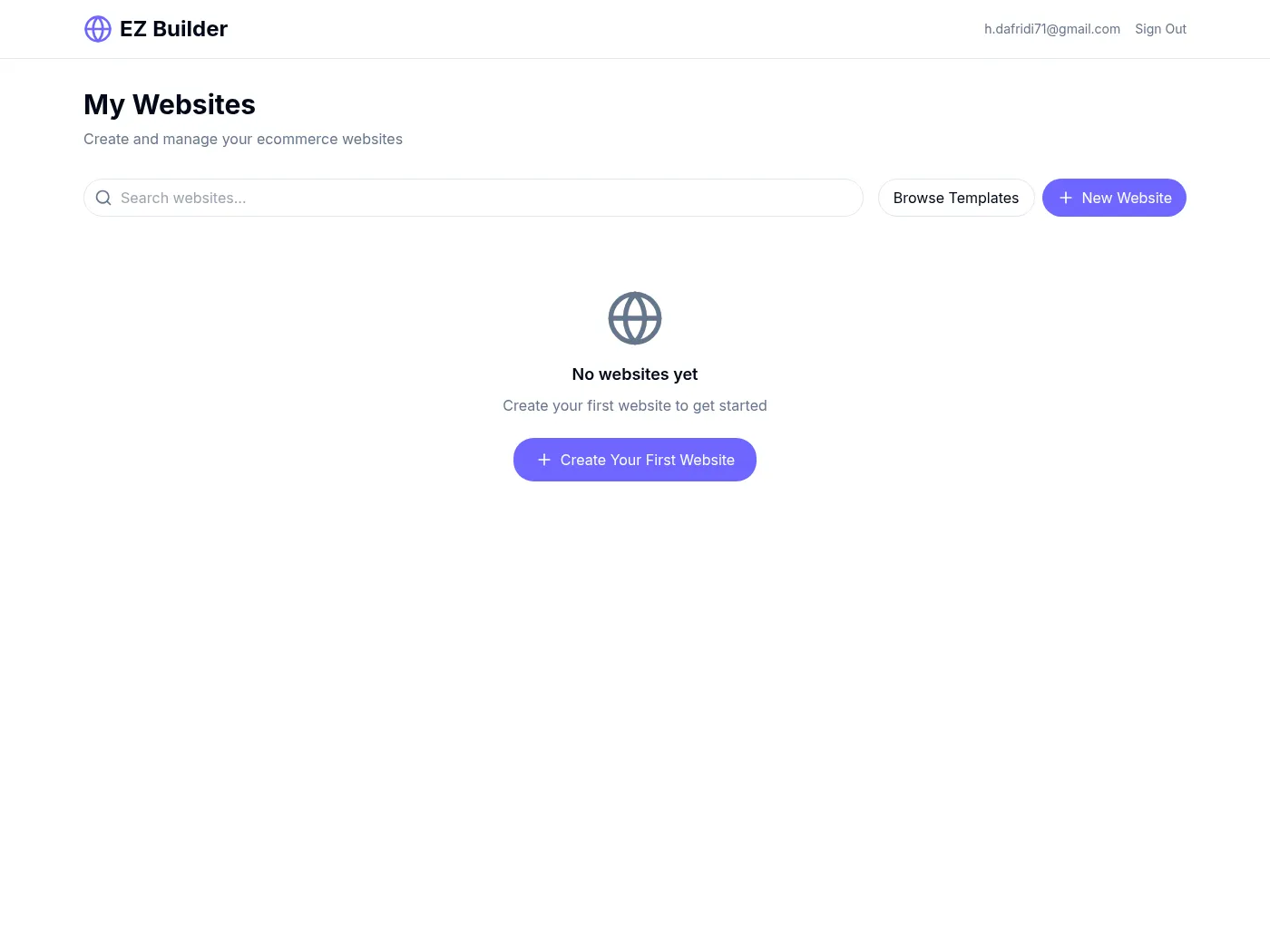 EZ SaaS Ecommerce Website Builder