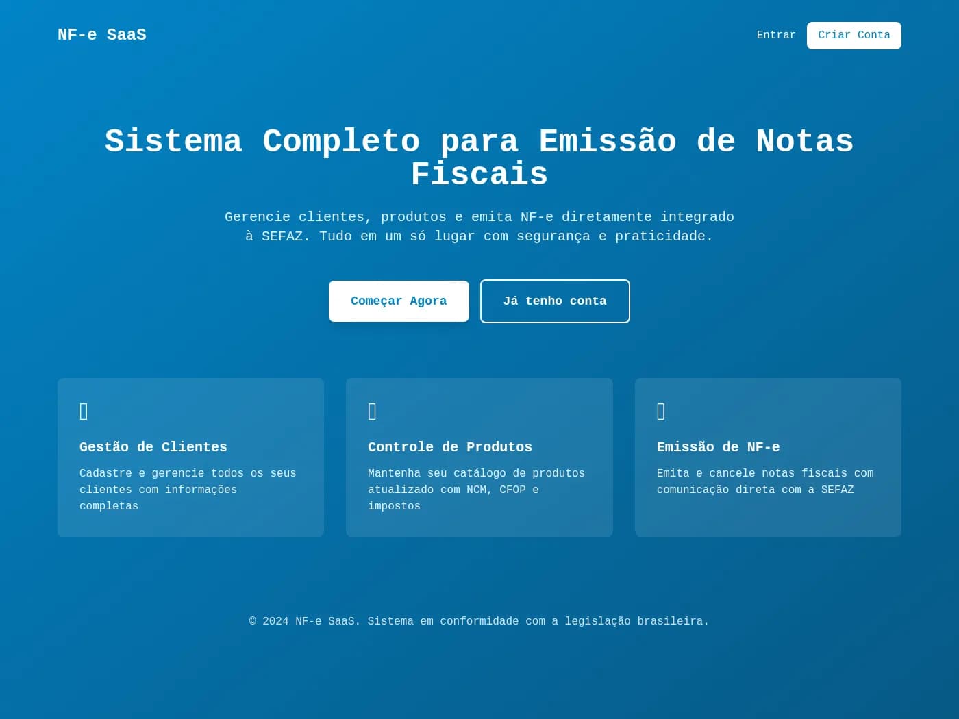 Nota Fiscal SaaS para Emissão e Gerenciamento de Vendas no Brasil