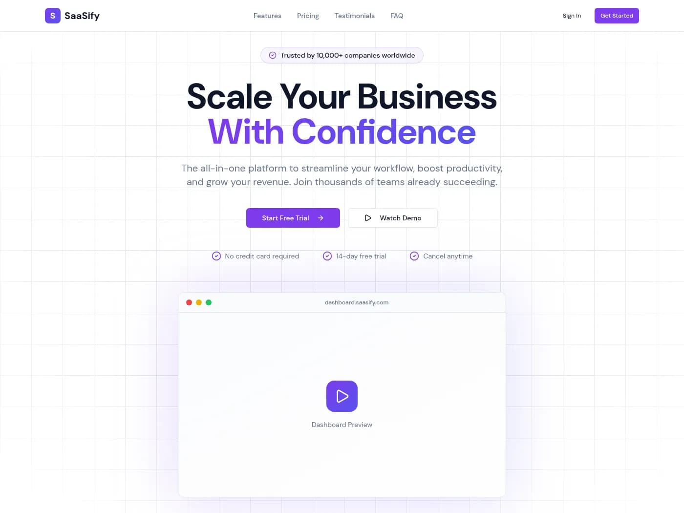 SAAS Landing Page Pro