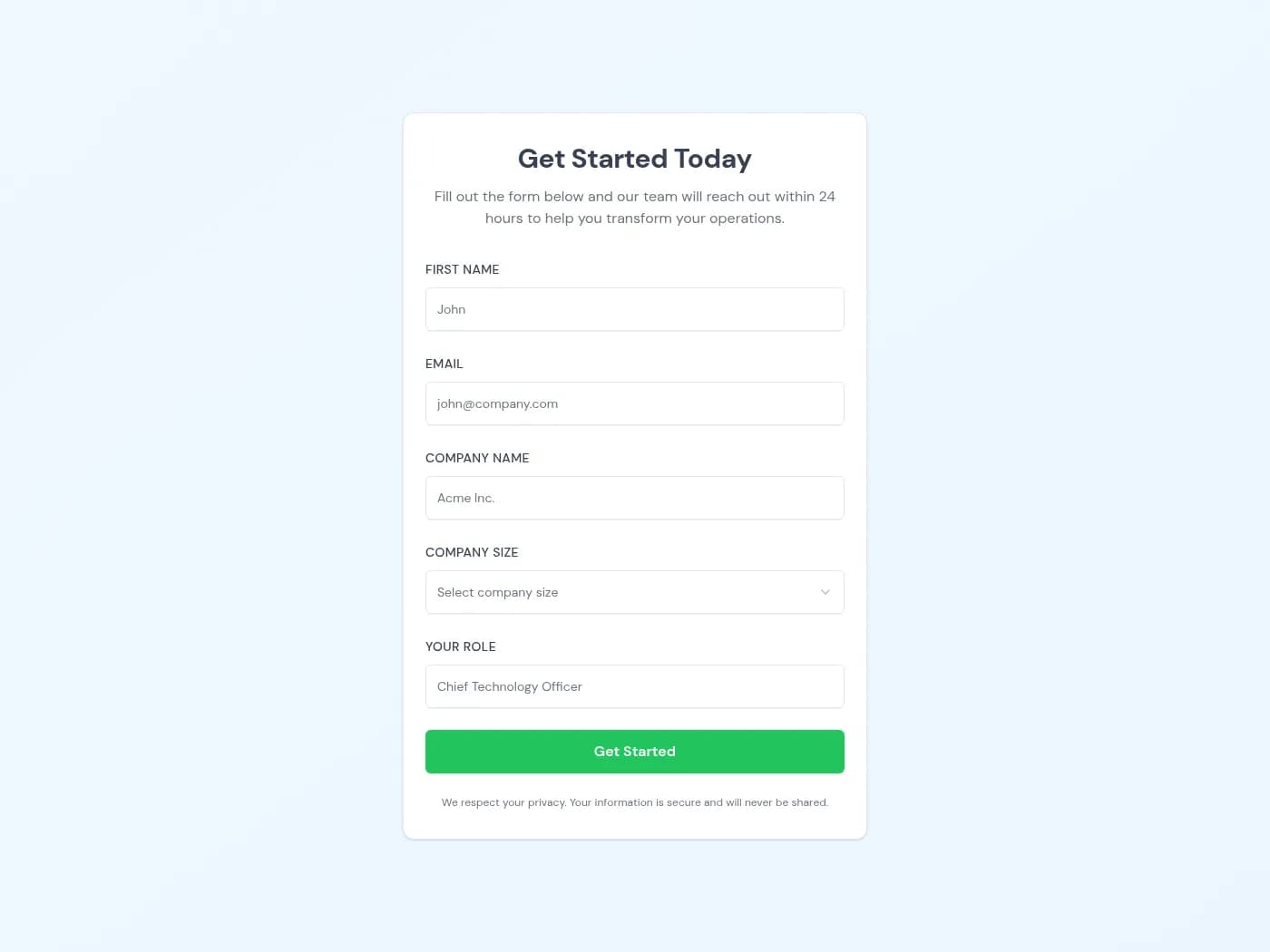 SaaS Lead Generation Form with n8n Webhook Integration