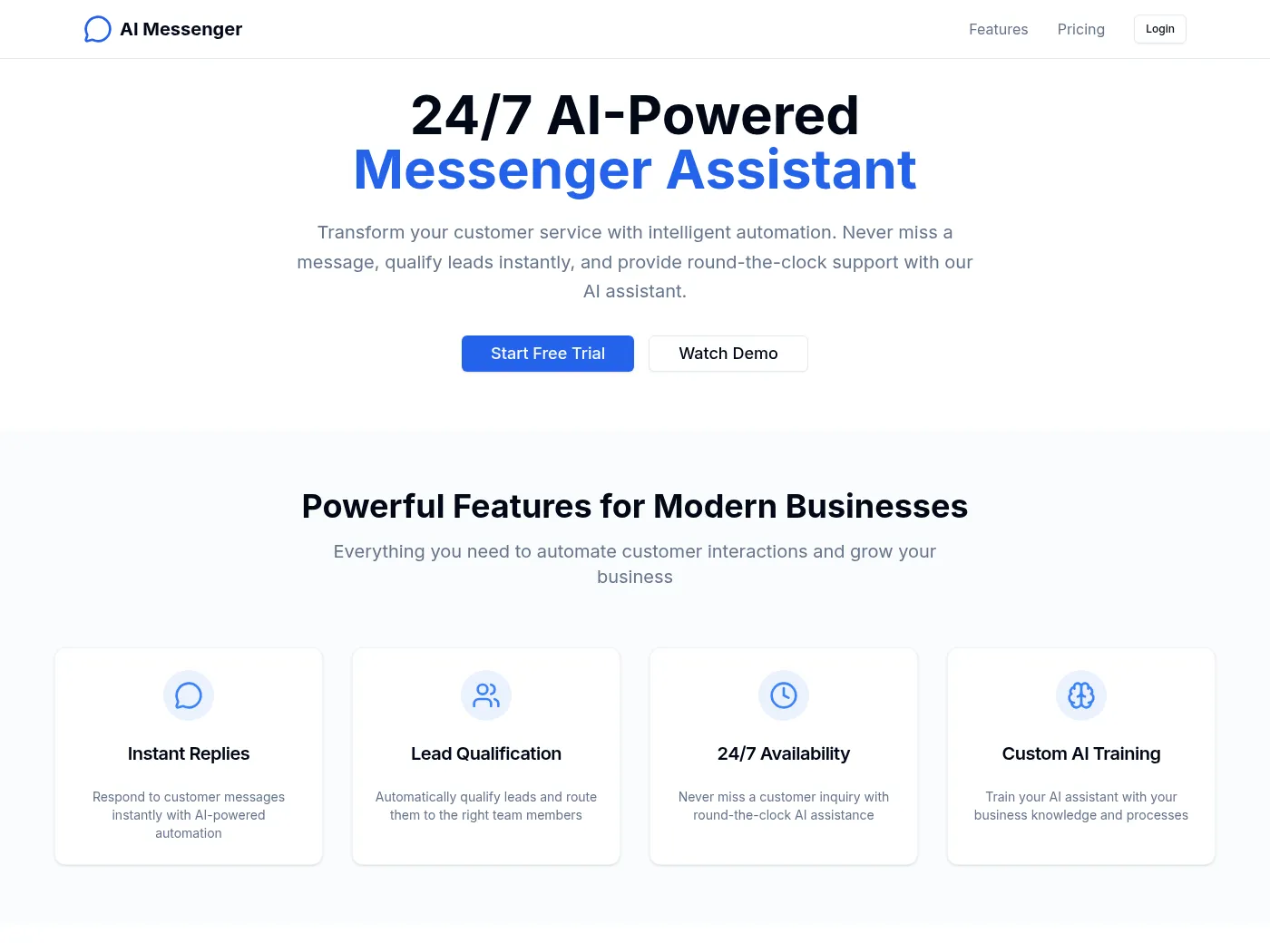 SaaS Messenger AI Frontend Suite