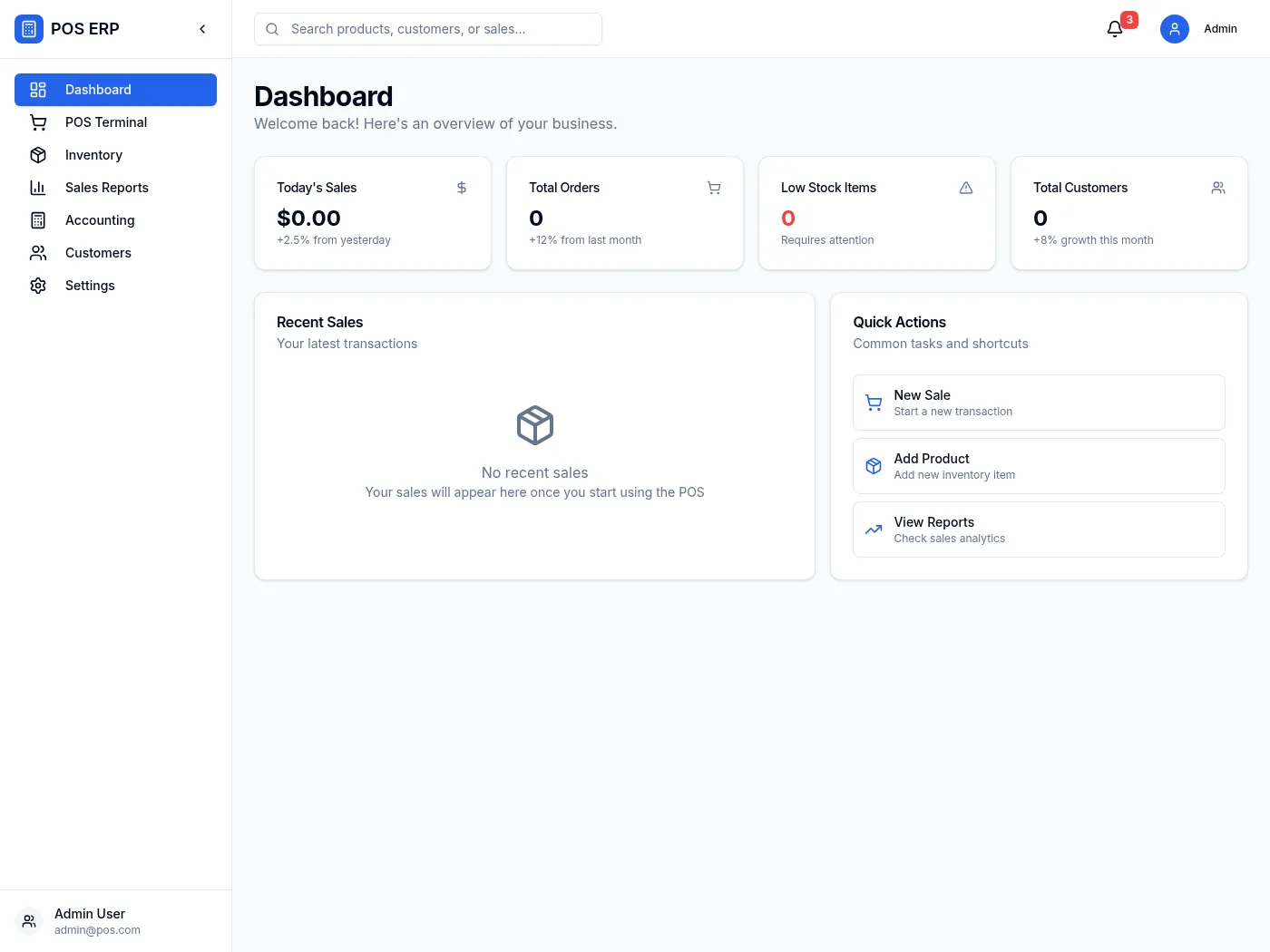 SAAS Modern POS & Accounting ERP Platform