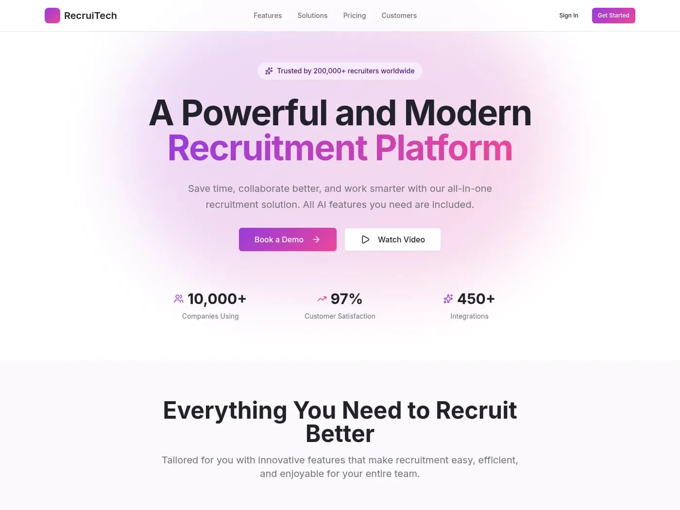 Teamtailor-Style SaaS Recruitment Platform