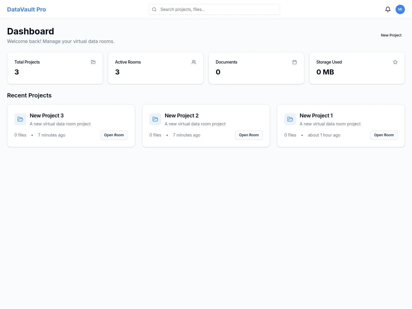 SaaS Virtual Data Room Platform MVP