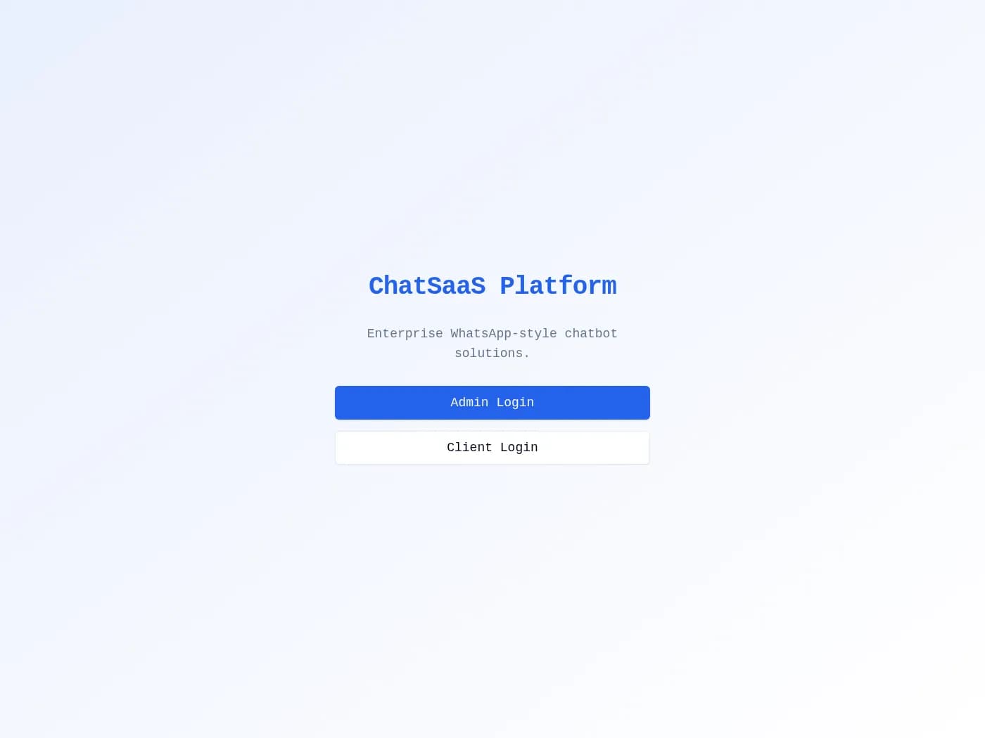 ChatSaaS: Customizable WhatsApp-Style Chatbot Platform for Multi-Client Businesses