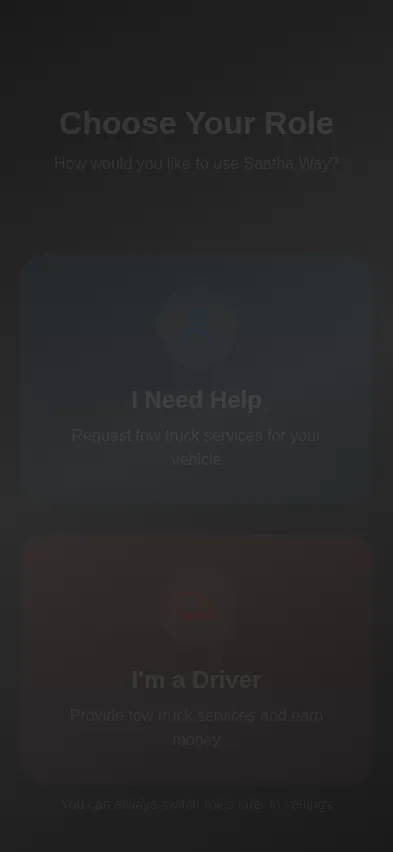 Saatha Way: On-Demand Tow Truck Service App