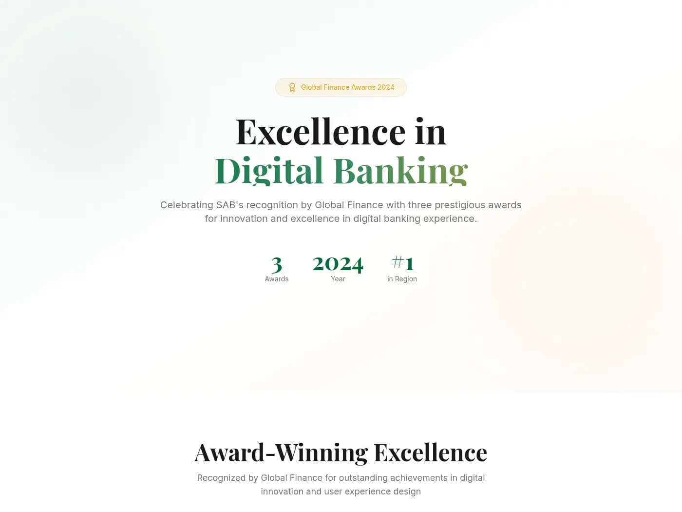 SAB Digital Banking Experience Showcase