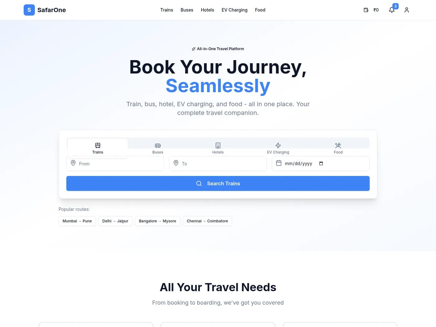 SafarOne: Unified Multi-Service Booking Platform for Travel and Hospitality