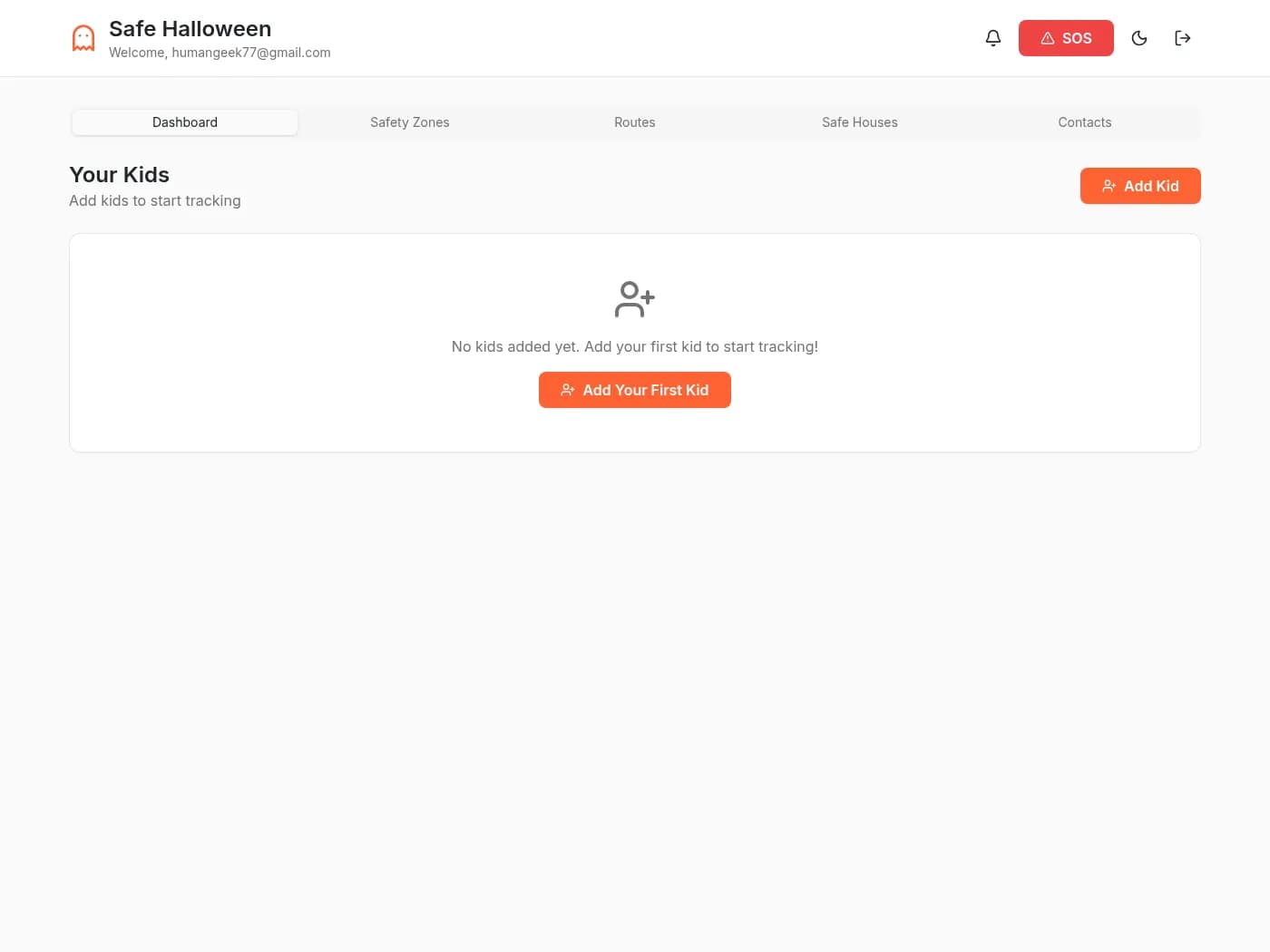 Safe Halloween Trick-or-Treating App