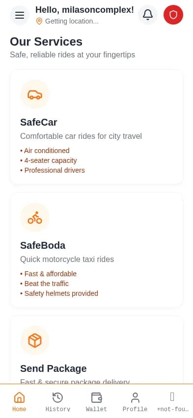 SafeBoda Clone Ride-Hailing App