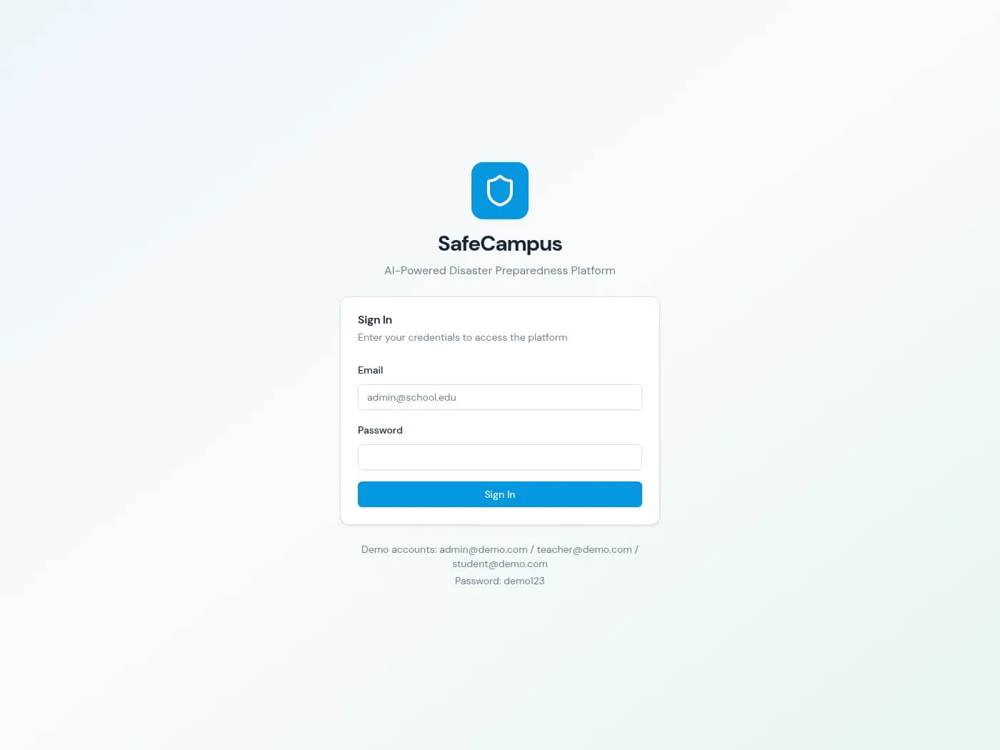 SafeCampus: AI-Powered Disaster Preparedness & Education Platform for Schools and Colleges