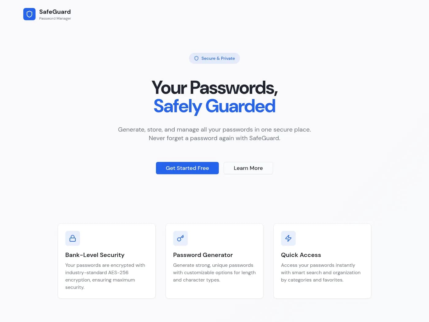 SafeGuard Password Manager