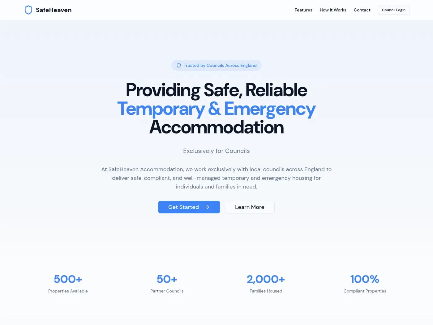 SafeHeaven Council Accommodation Portal
