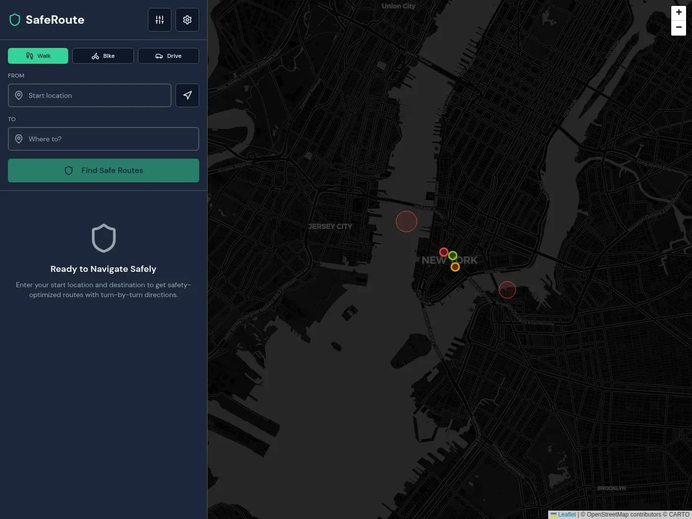 SafeRoute: Next-Gen Personal Safety Navigation App