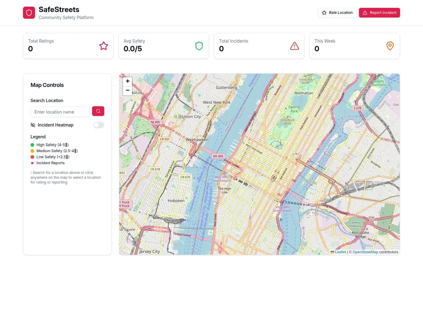 SafeStreets: Women's Safety Map & Incident Reporting