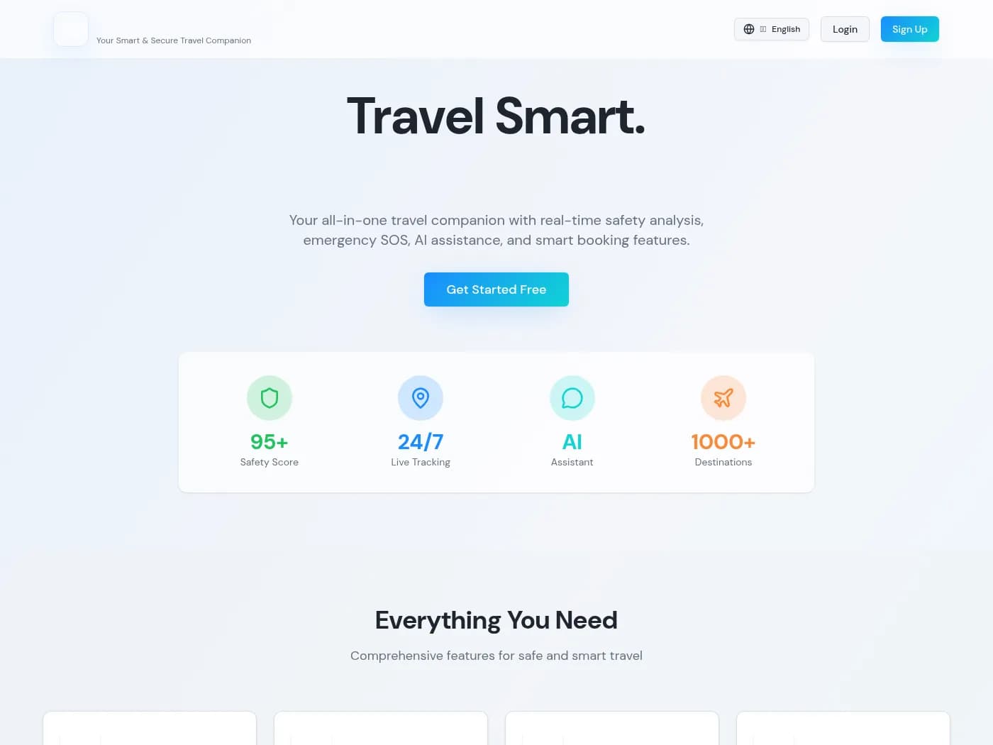 SAFETRIP: Smart & Secure Travel Companion Website