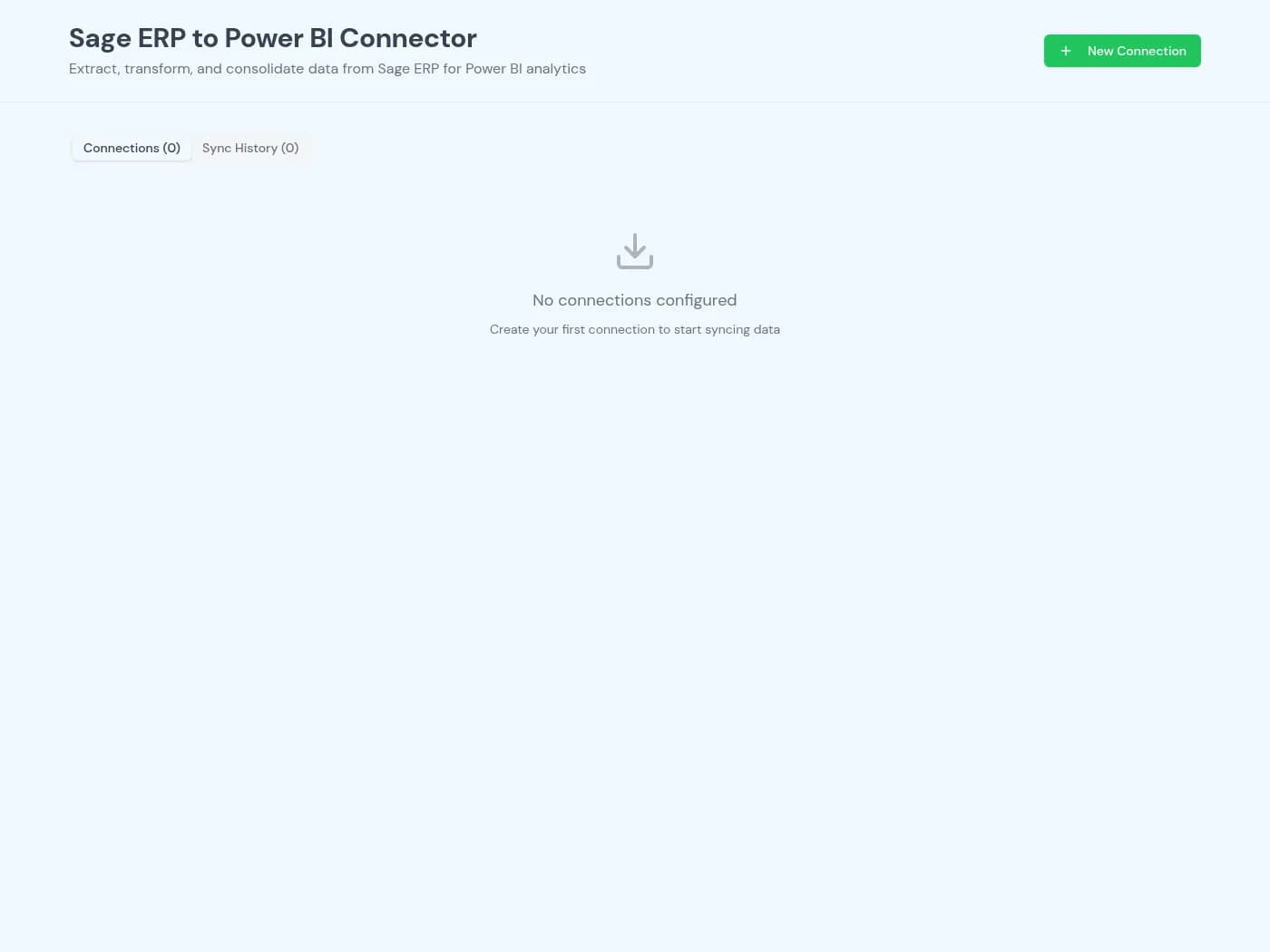 Sage ERP to Power BI Connector